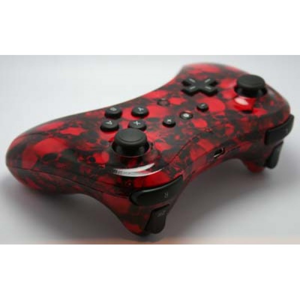 Wii U Pro Controller Skulls Red